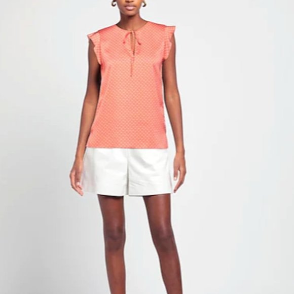 Modcloth | Tops | New The Flutter Sleeve Surplice Modcloth Blouse Red ...